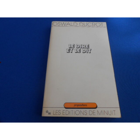 Le dire et le dit - Librairie Emmanuelle Morin